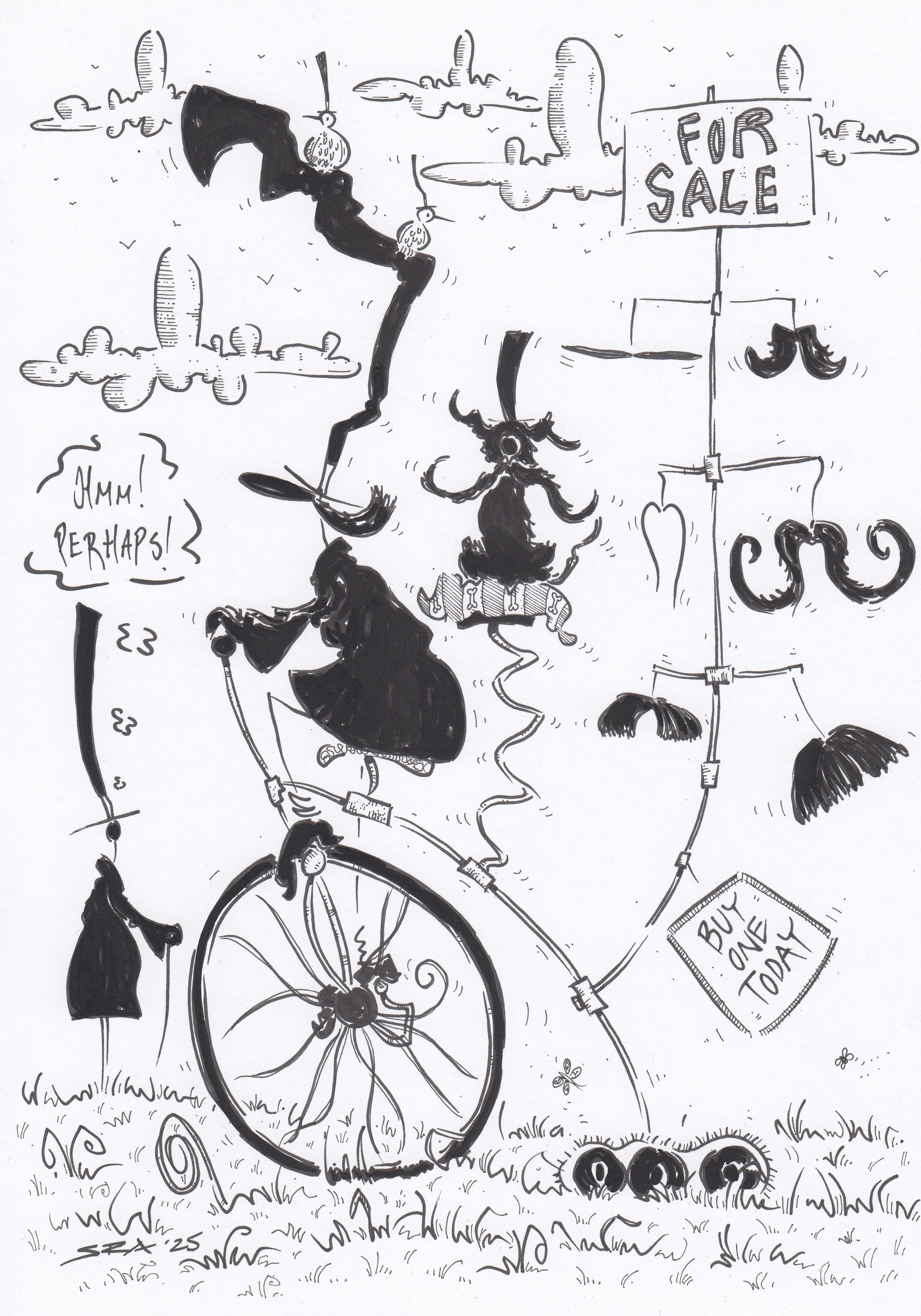 Inktober 2025, Day 1: ‘Mustache’ – PENGUIN TOWERS