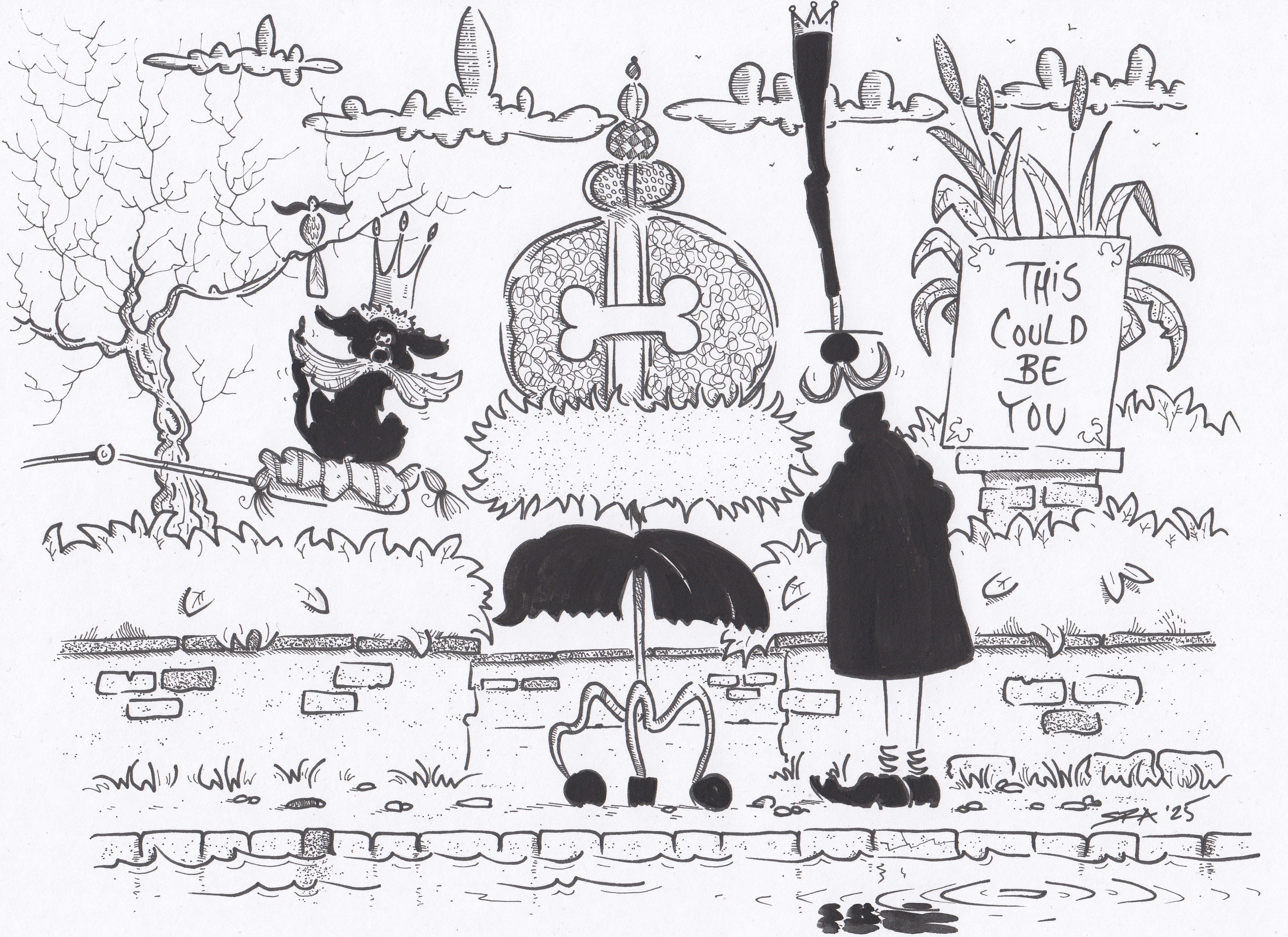 Inktober, Day 3: ‘Crown’ – PENGUIN TOWERS